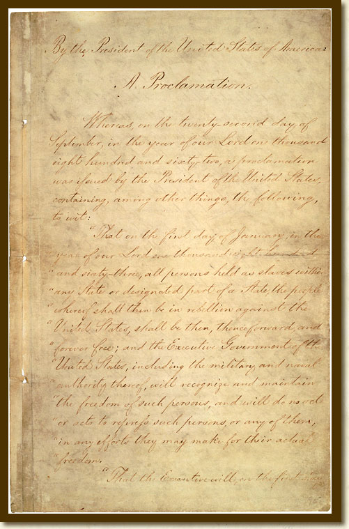 Original Emancipation Proclamation Copy Sells For More Than $2 Million ...