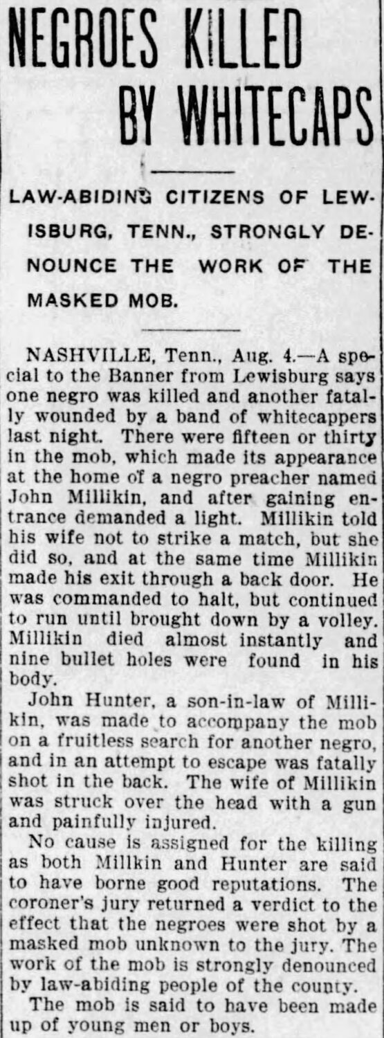 Rev. John Millikin and Son-in-Law John Hunter - America's Black Holocaust Museum